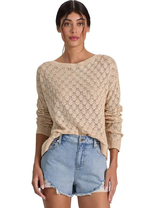 Alice + Olivia Lexi Boat Neck Pullover - Brown