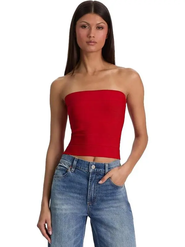 Alice + Olivia Bandage Tube Top - Red