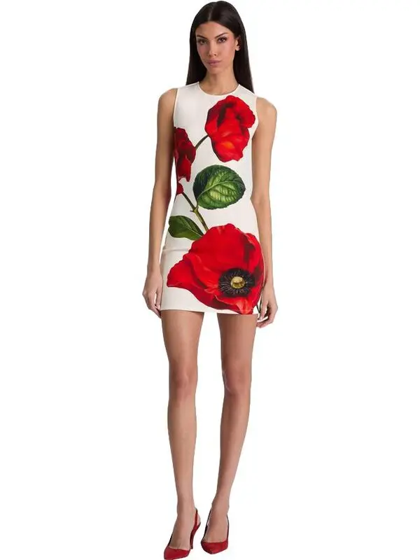 Alice + Olivia Wynell Fitted Mini Dress - Floral