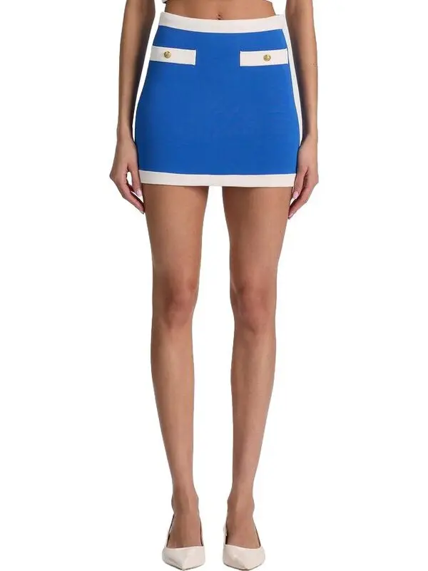 Alice + Olivia Kipp Mini Skirt - Blue