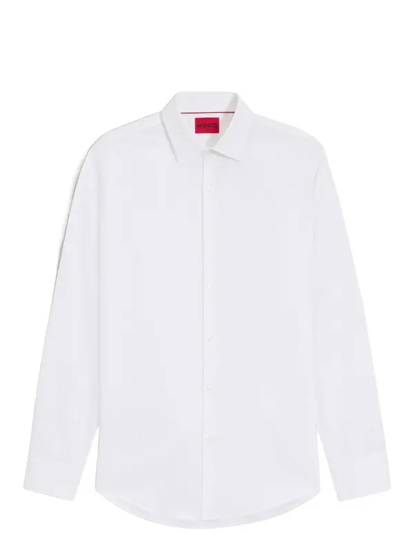 Hugo Slim-fit Shirt In Dobby Cotton - White