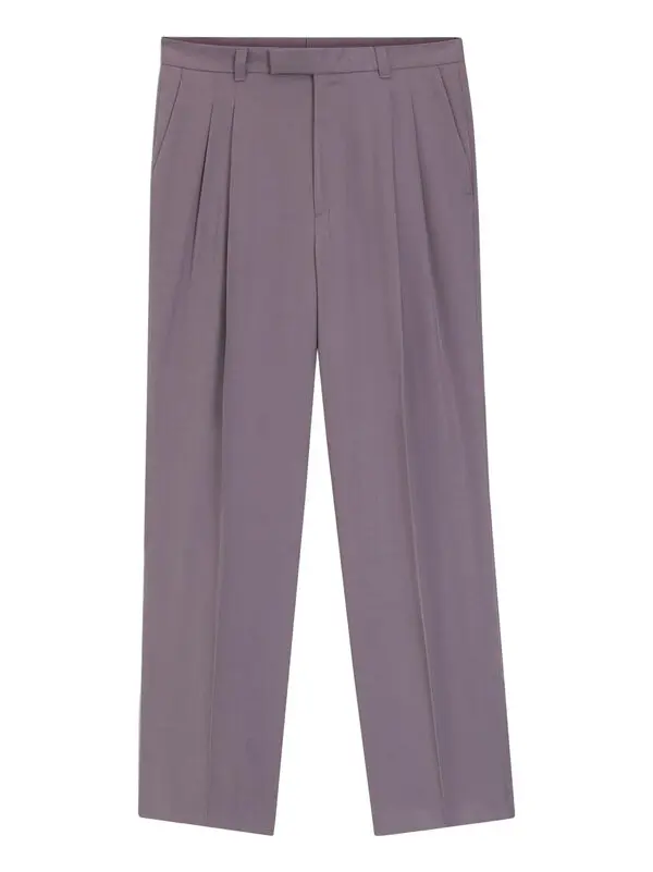 BOSS Oversized Fit Twill Trousers - Purple
