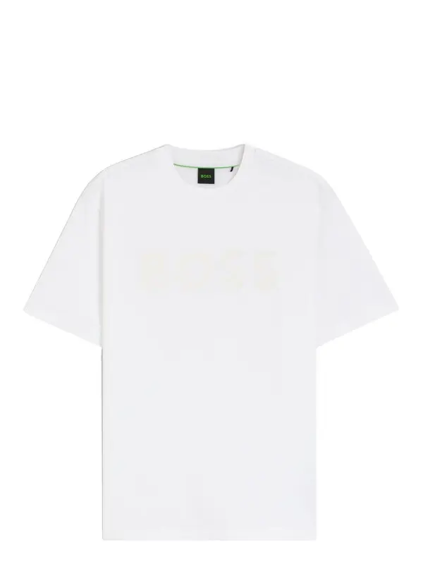 BOSS Cotton T-shirt With Tonal Logo - White