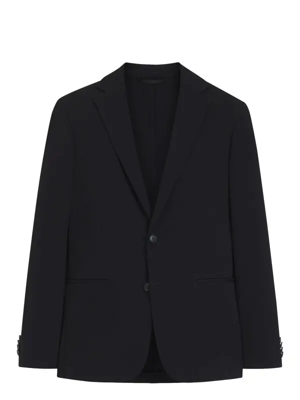 BOSS Slim-fit Blazer In Cotton-blend Jersey - Black