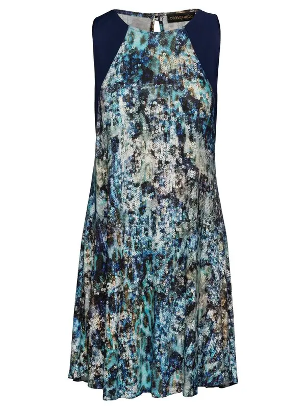 CONQUISTA Sleeveless A-line Dress - Blue