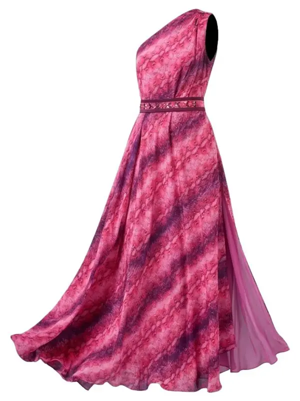 GLAM ON YOU Arleth Silk Maxi Dress - Red