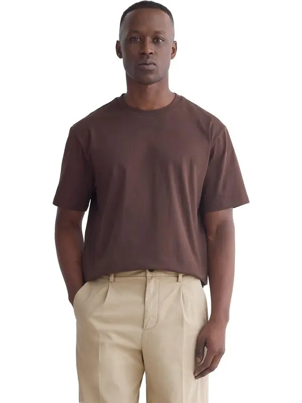 Everlane Archive Standard-fit Cotton Crew Tshirt - Coffee Bean