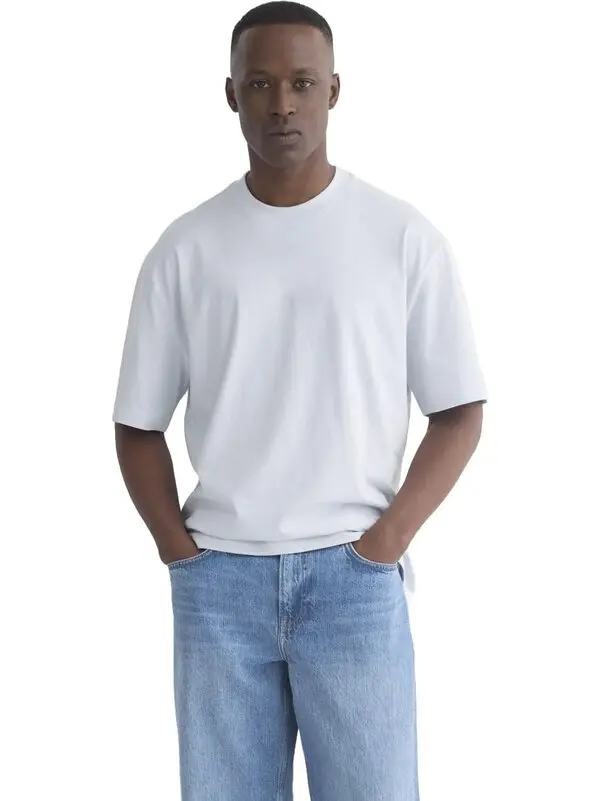 Everlane Archive Relaxed-fit Cotton Crew Tshirt - Skywriting