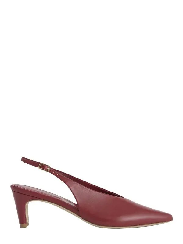 Everlane Pointed-toe Slingback Kitten Heel - Rouge