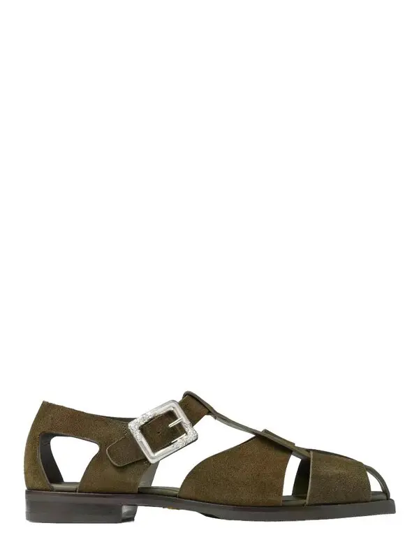 JIMMY CHOO Meadow Buckled-detail Sandals - Green