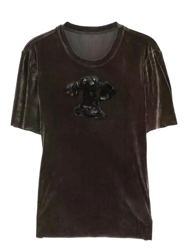 JNBY Velvet Graphic Print T-shirt - Grey
