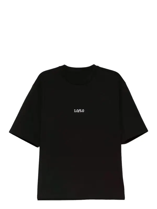 CROQUIS Number-embroidered T-shirt - Black