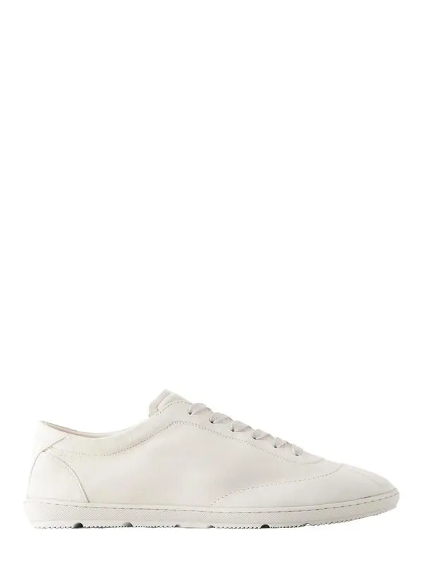 Brunello Cucinelli Suede Low Top Sneakers - Neutrals