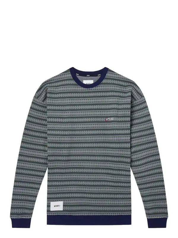 WTAPS Logo-appliquéd Striped Cotton-jersey T-shirt - Green