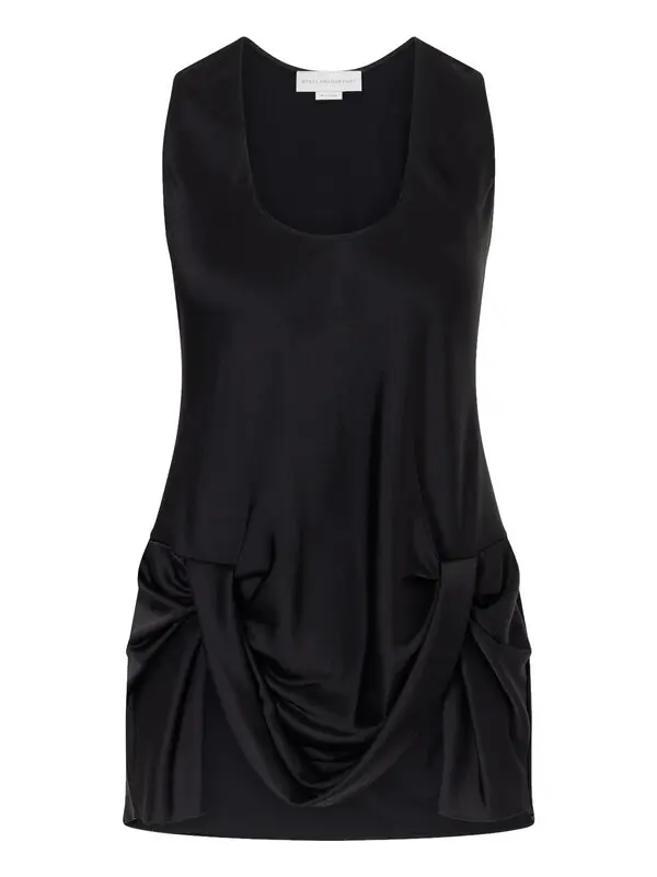 Stella McCartney Draped Satin Blouse - Black