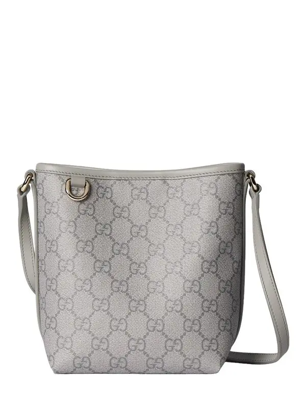 Gucci Gg Emblem Nano Bucket Bag In Gg Canvas - Grey
