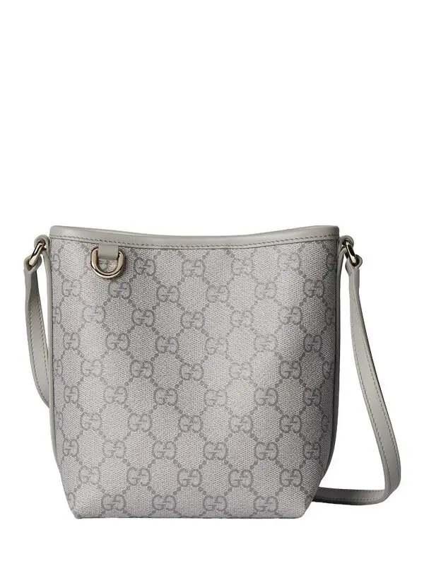 Gucci Gg Emblem Nano Bucket Bag In Gg Canvas - Grey