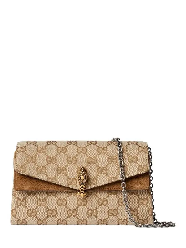Gucci Dionysus Small Shoulder Bag Gg Canvas - Beige