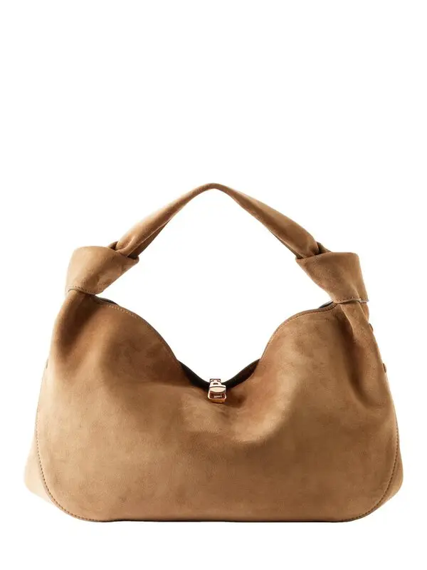 Gabriela Hearst Antonia Small Suede Shoulder Bag - Brown