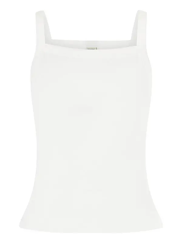 FLORE FLORE May Organic Cotton-jersey Tank - White