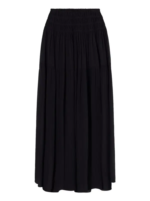 ERES Shirred Maxi Skirt - Black
