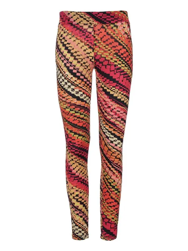 CONQUISTA Multi-coloured Print Leggings - Red