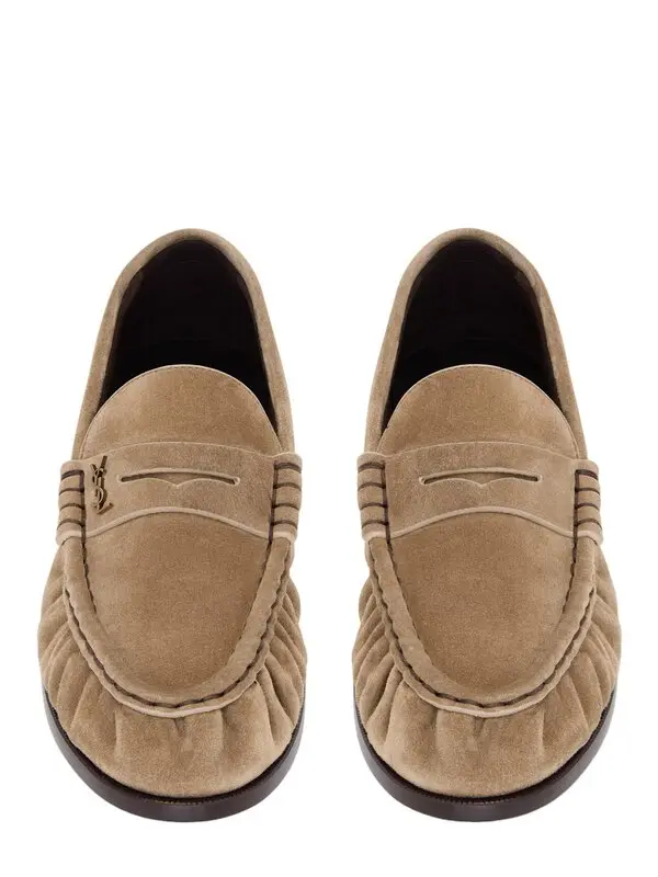 Saint Laurent Le Loafer Supple Suede - Nude