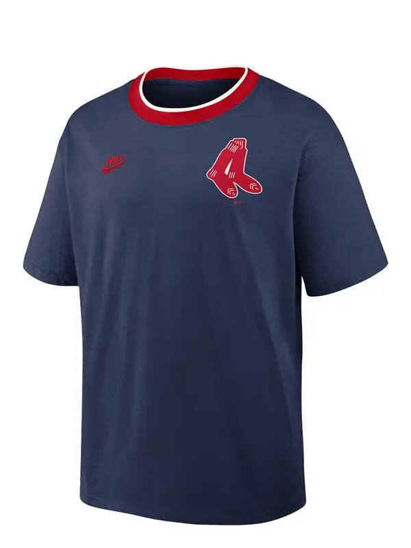 Nike Boston Red Sox Cooperstown Ringer Mlb T-shirt - Blue