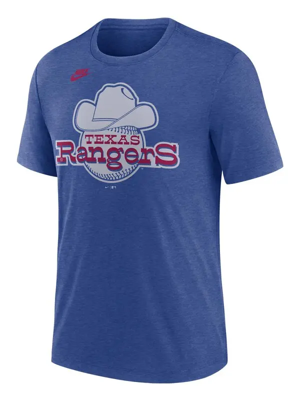 Nike Texas Rangers Cooperstown Logo Mlb T-shirt - Blue