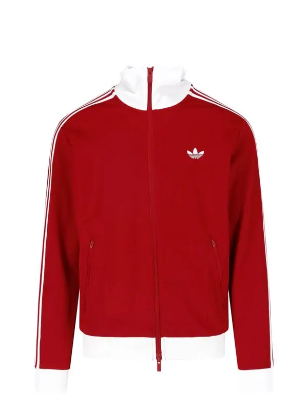 Adidas Firebird Zip Hoodie - Red