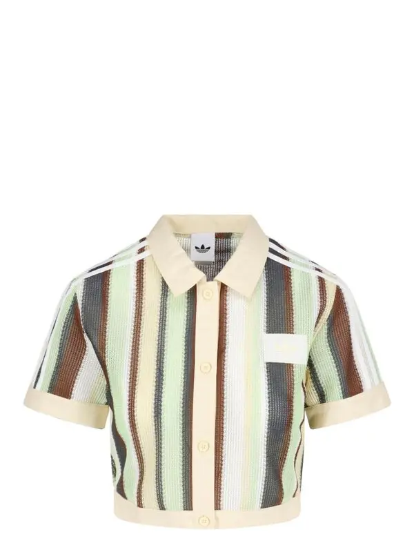 Adidas Summer Glow" Crop Polo Shirt - Multi