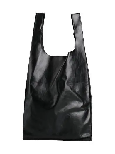 JIL SANDER Leather Shopper Bag - Black