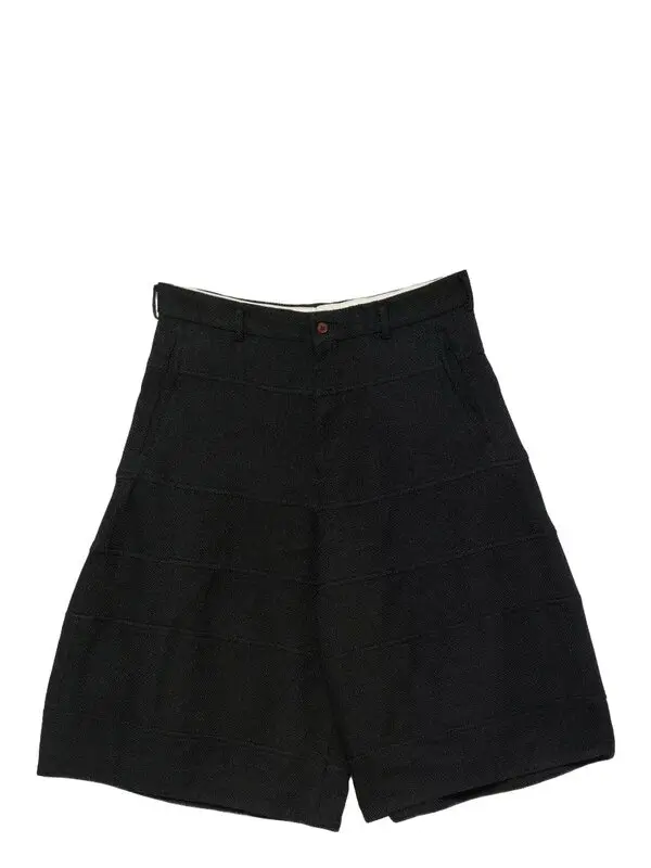 Comme Des Garçons Paneled Belt-loop Shorts - Black