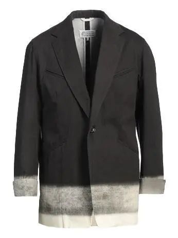 MAISON MARGIELA Single-breasted Pinstriped Cotton Blazer - Charcoal