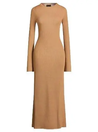 ROBERTO COLLINA Merino Wool Maxi Dress - Camel