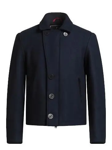 SEALUP Single-breasted Wool And Polyamide Coat - Navy