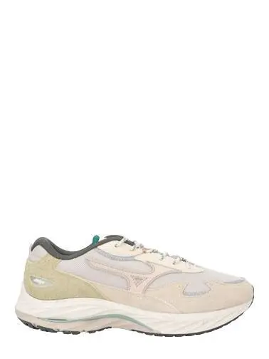 Mizuno Cream Textile And Leather Low-top Sneakers - White