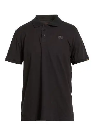 Alpha Industries Polo Shirt Size Cotton, Elastane - Black