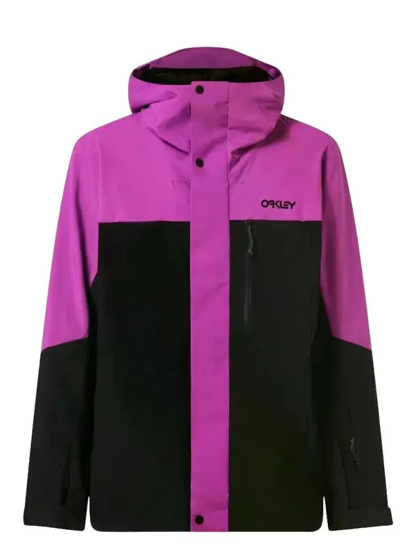 Oakley Color-block Hooded Jacket With Logo Print - Purple