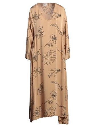 ALESSIA SANTI Alesia Santi Floral Print Viscose-cupro Maxi Dress - Sand