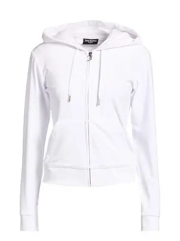 Juicy Couture Velvet Zip-up Hoodie - Off White