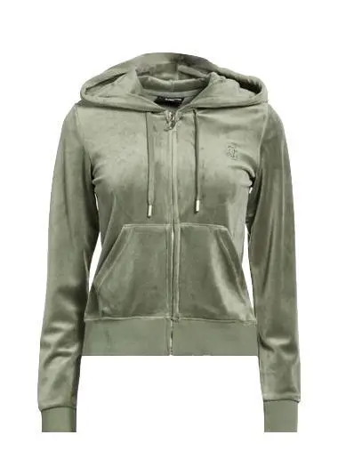 Juicy Couture Velour Zip-up Hoodie - Sage Green