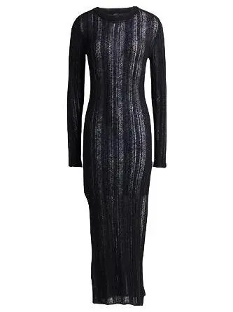 Pinko Bodycon Midi Dress In Polyamide, Alpaca Wool, And Wool - Black