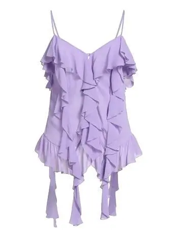 DONDUP Ruched Viscose Top - Purple