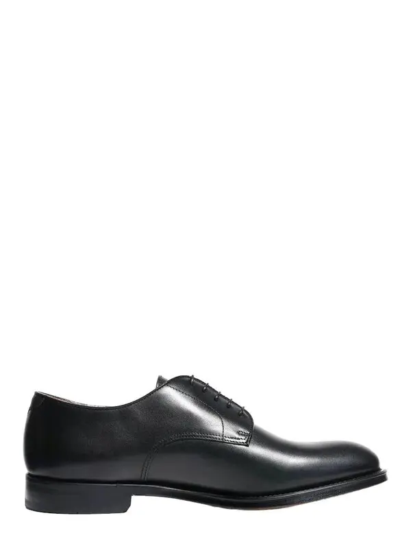 DOUCAL'S Leather Derby Shoes - Black