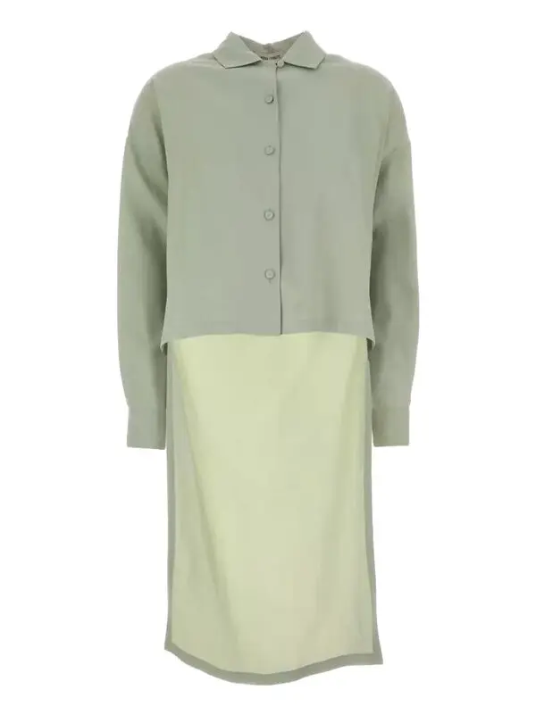 Alberta Ferretti Flowing Long-line Shirt - Green