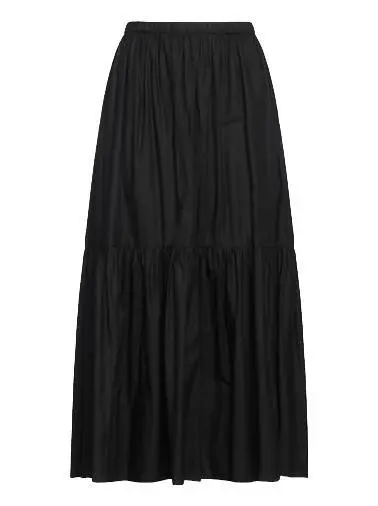 GANNI Maxi Skirt In Organic Cotton - Black