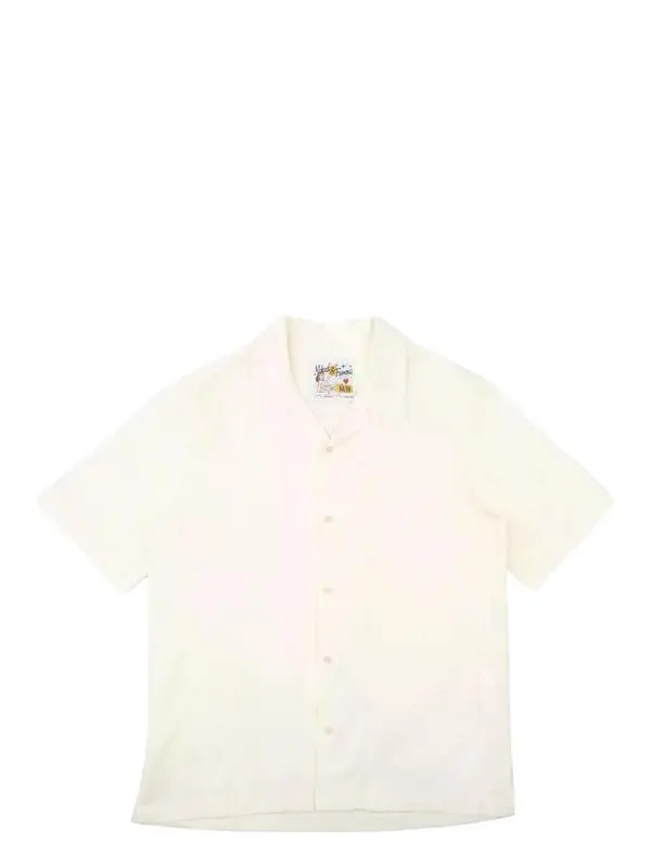 Naked & Famous Denim Aloha Jacquard Shirt - White