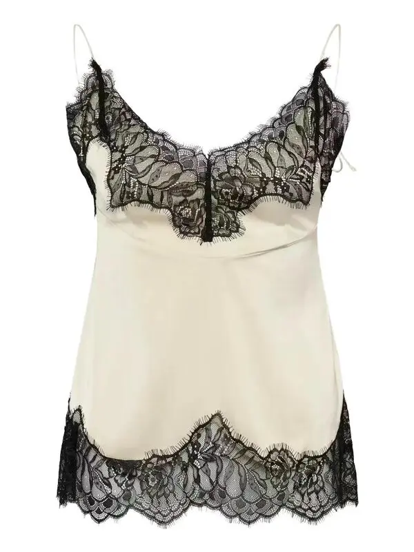 GESTUZ Lace-trim Floral Camisole - Neutrals