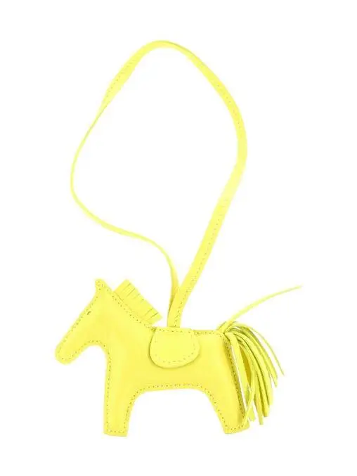Hermès Pm Mono-tone Grigri Rodeo Bag Charm Leather - Yellow